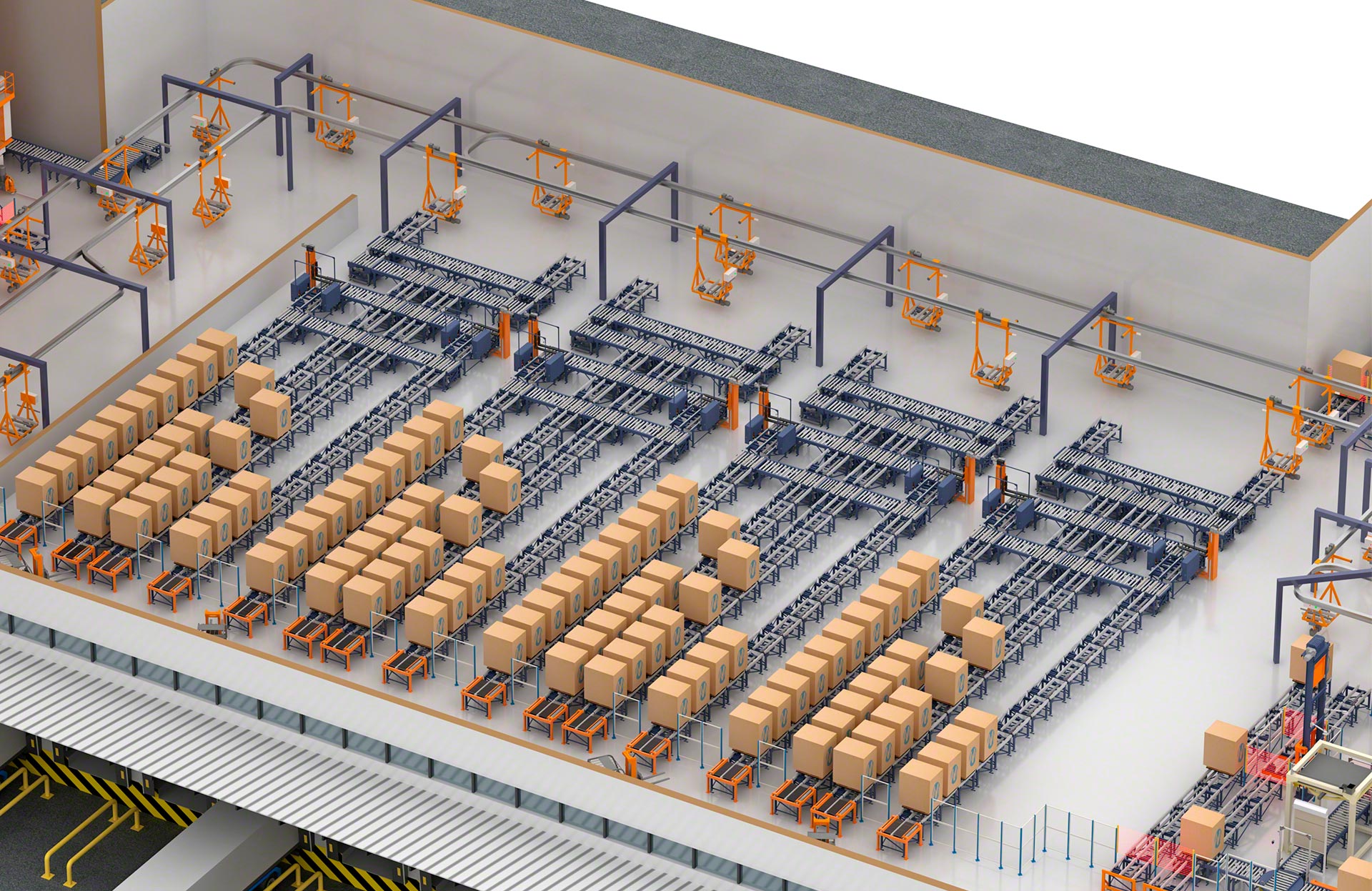 Convoyeurs aériens et au sol - Mecalux Belgique