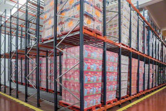 Doorrolstelling voor pallets - Mecalux.be