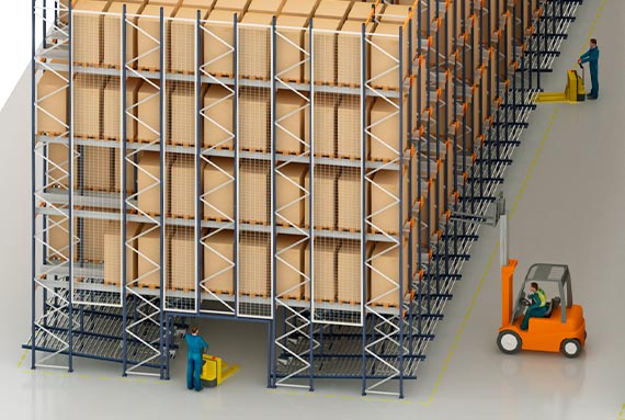 Pallet Shuttle-systeem (Shuttle Stellingen) - Mecalux.be
